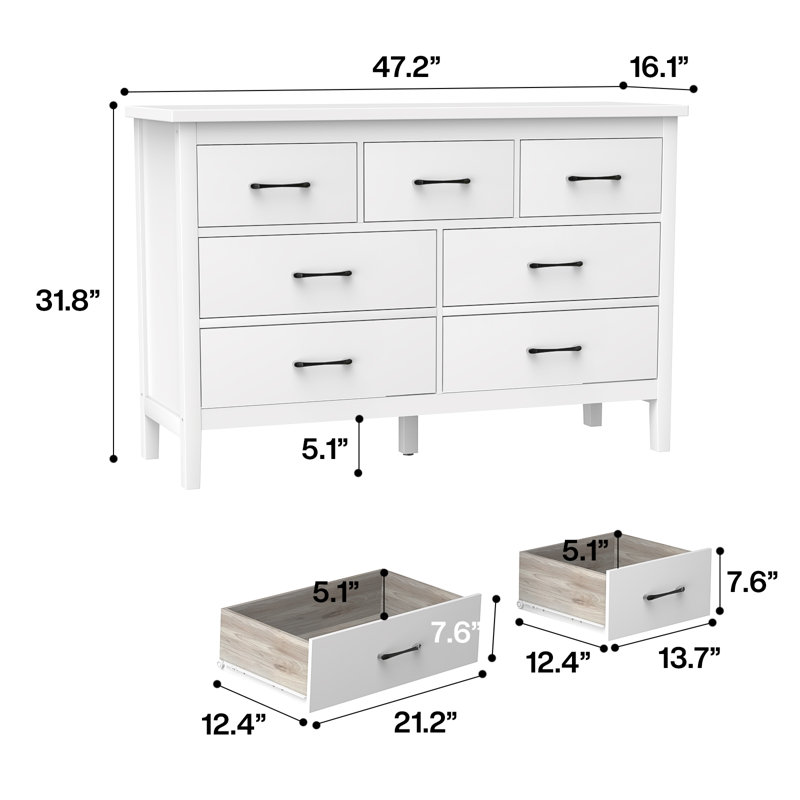 Ebern Designs Nayomee 7 - Drawer Dresser & Reviews | Wayfair